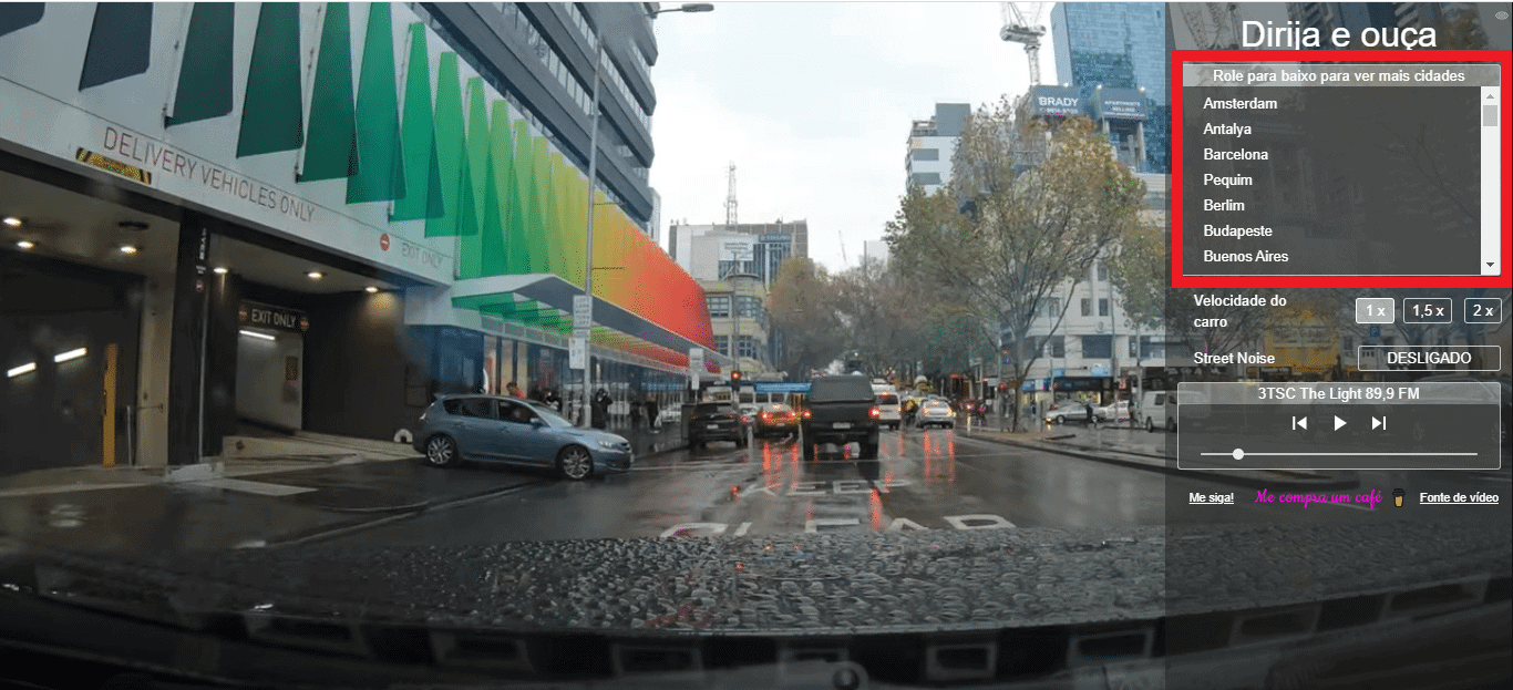 Cansou de ficar em casa? Conheça o mundo através do site Drive & Listen