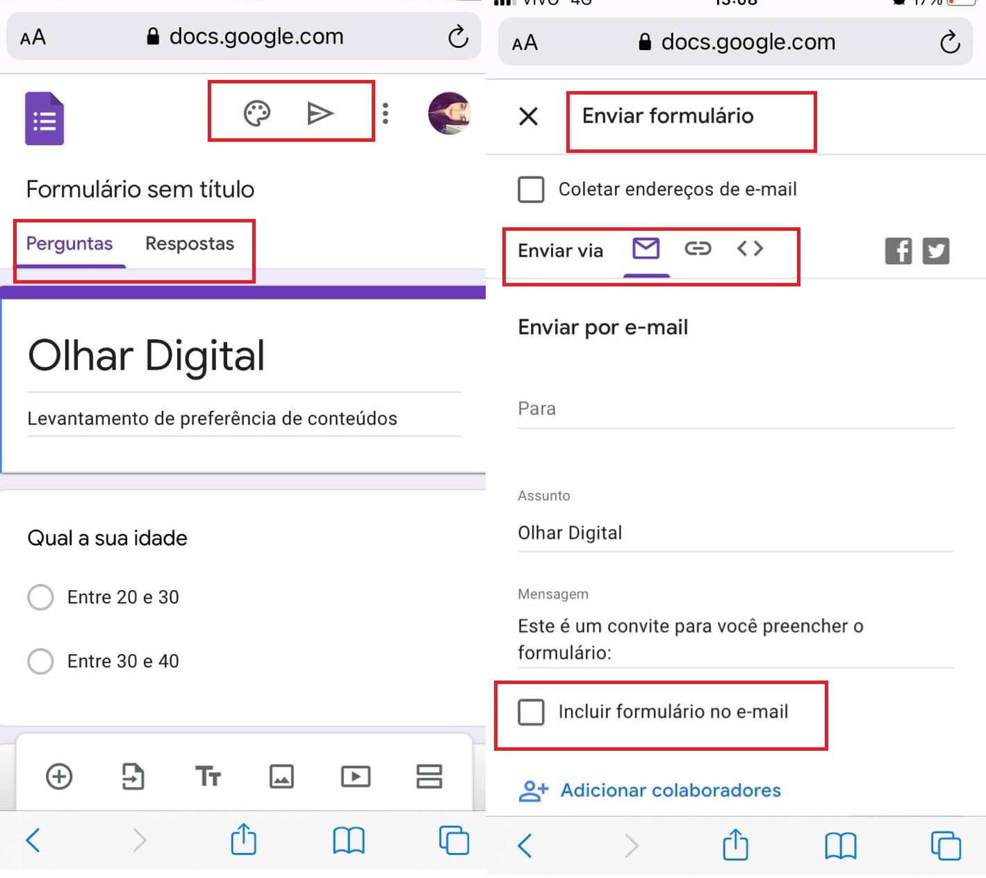Como criar um formulário no Google Forms pelo celular - Olhar Digital