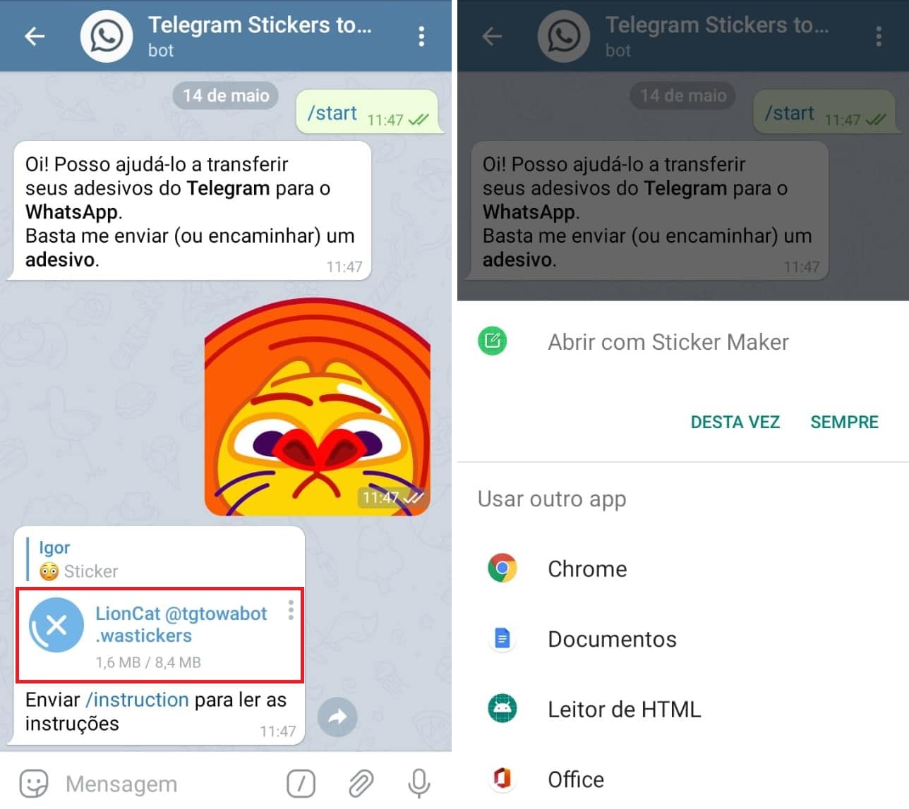 Como transferir stickers do Telegram para o WhatsApp - Olhar Digital