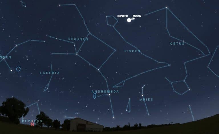 Observe a Lua em conjunção com Júpiter nesta sexta-feira (4)