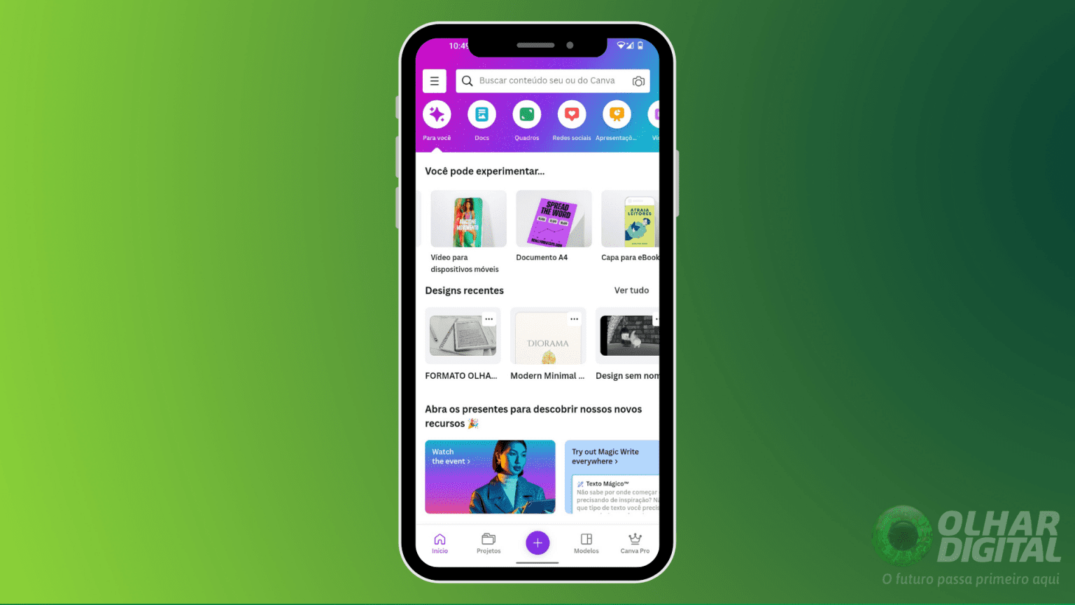 Como usar o Canva no celular - Olhar Digital