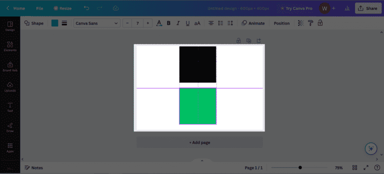 Como agrupar, sobrepor e alinhar elementos no Canva