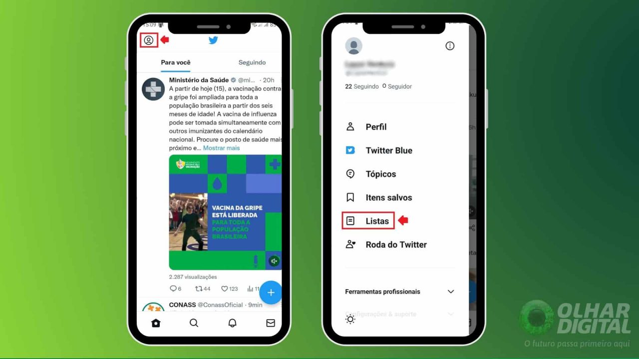 Como saber em quais listas do Twitter você está e sair delas