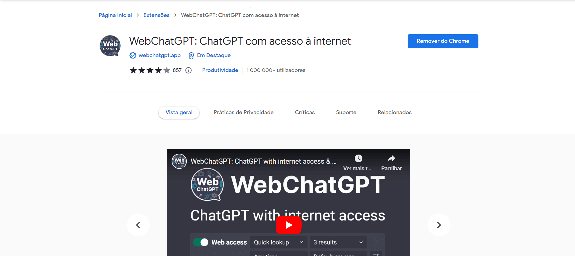 WebChatGPT: o que é e como funciona a extensão que permite pesquisas web