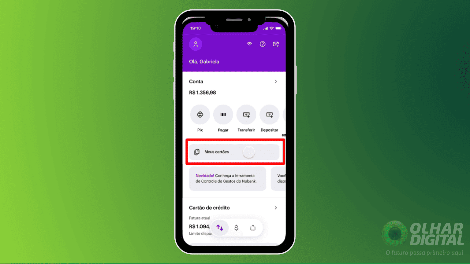Nubank: como gerar um cartão de crédito virtual com validade de 24h