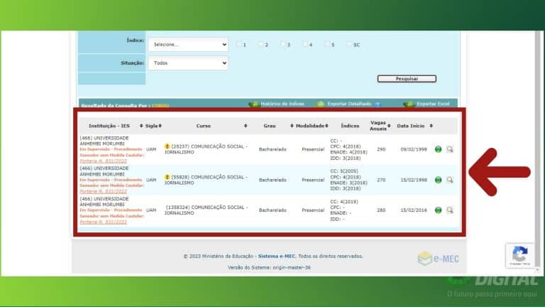 Como saber se um curso é reconhecido pelo MEC?