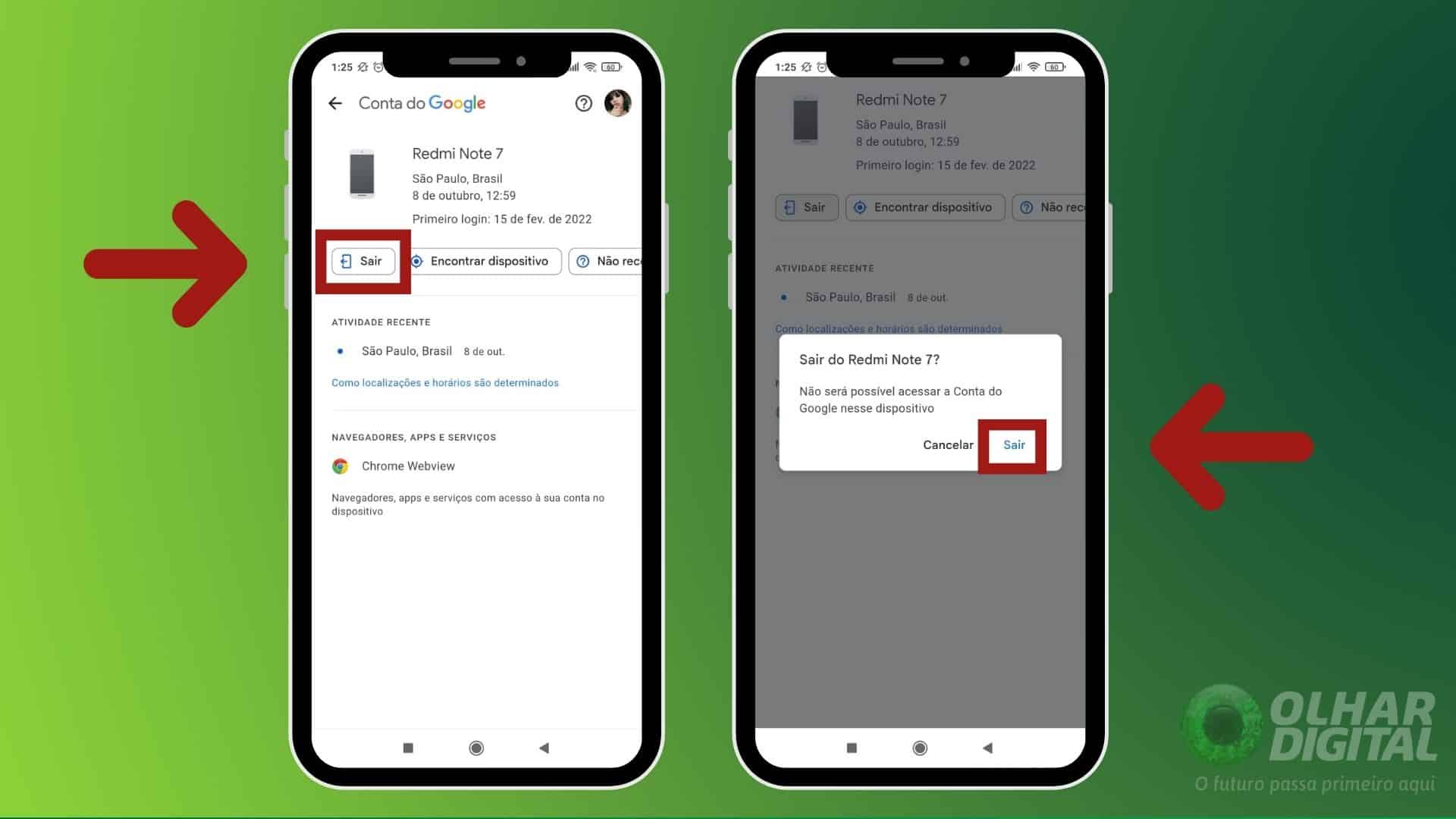 Como sair do Gmail no PC ou celular