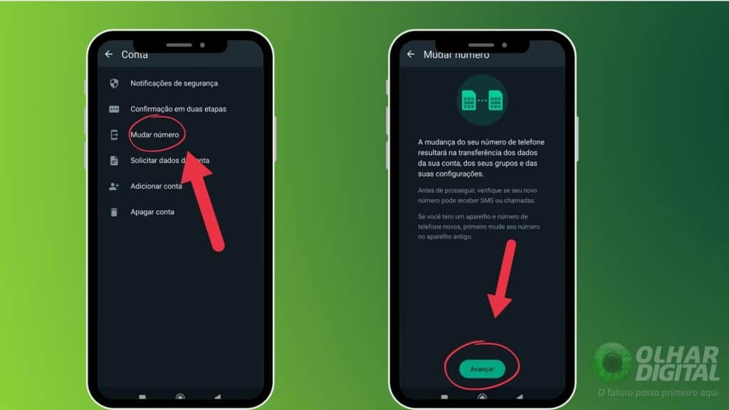 Como trocar numero do WhatsApp no Android e no iPhone (iOS)