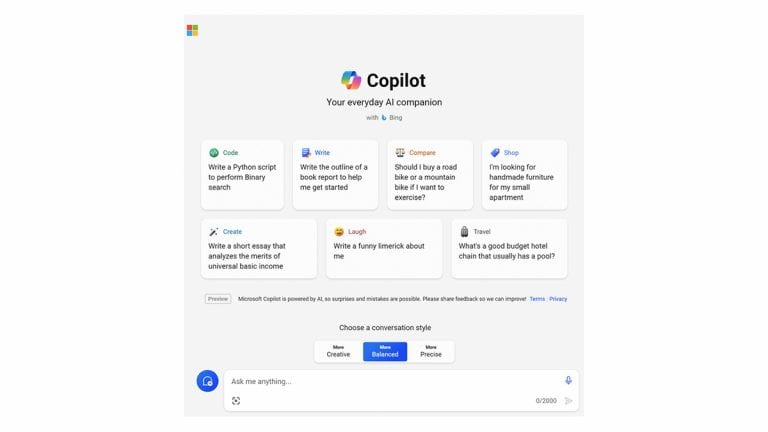 Bing Chat vai se chamar apenas Copilot, anuncia Microsoft