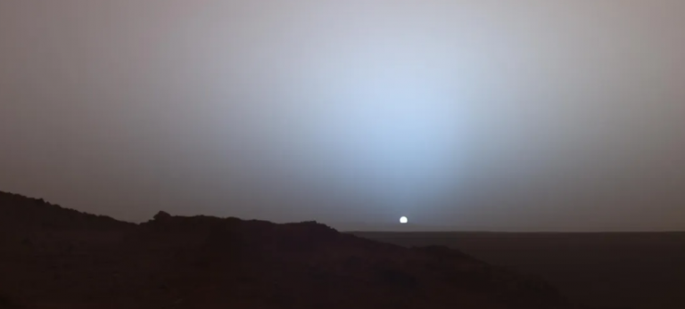 Por que o pôr do sol em Marte é azul e não vermelho?