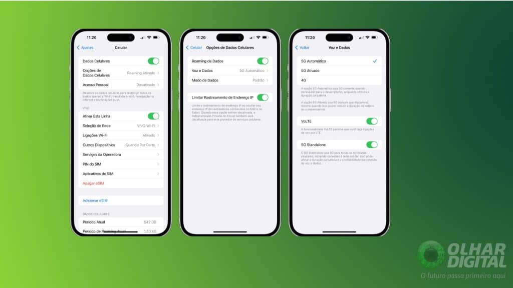 Como ativar ou desativar o VoLTE no celular [iOS ou Android] - Olhar Digital