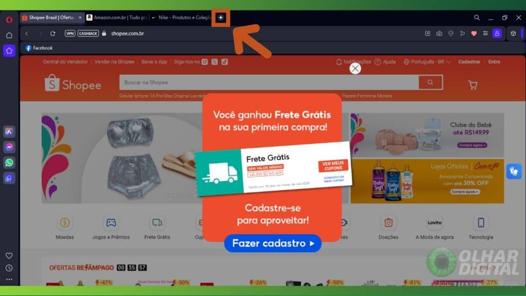 Como usar Tab Islands no Opera?