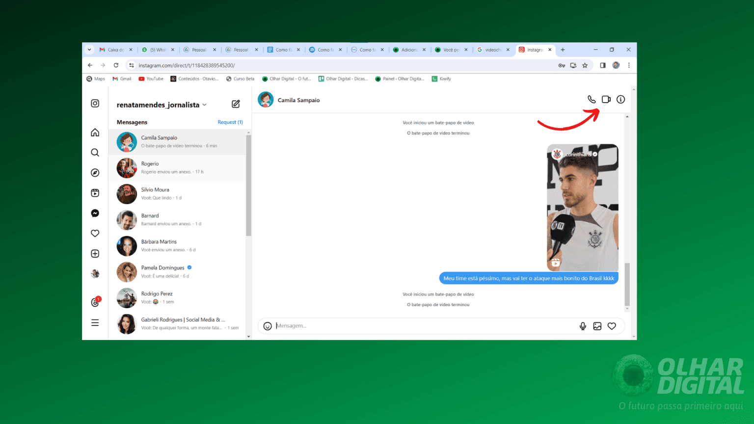 Como fazer chamada de vídeo no Instagram pelo PC ou celular
