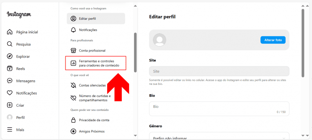 Como desativar conta profissional do Instagram pelo PC ou celular