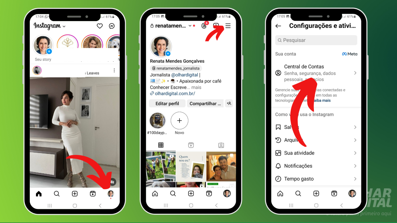 Como adicionar uma conta na Central de Contas da Meta pelo PC ou celular