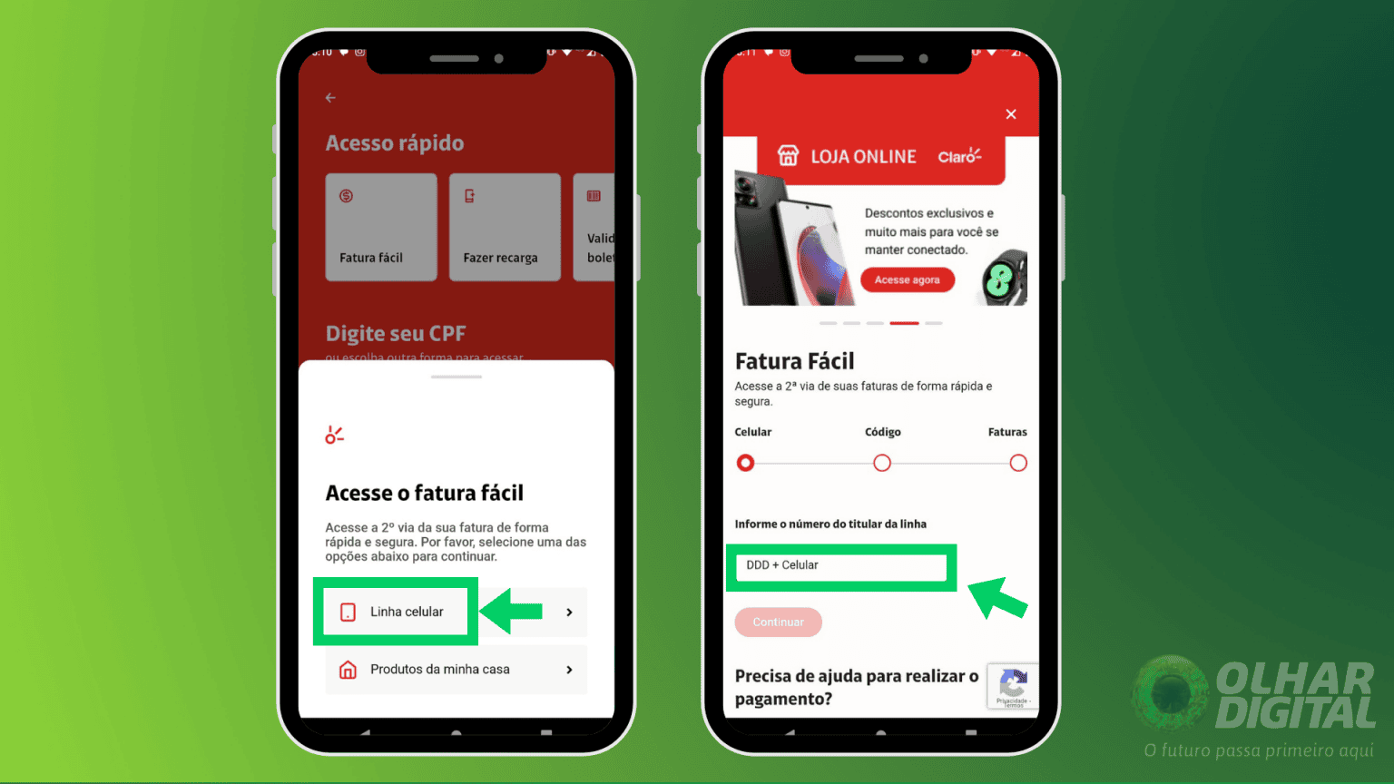 Como pedir 2ª via da conta do celular Claro