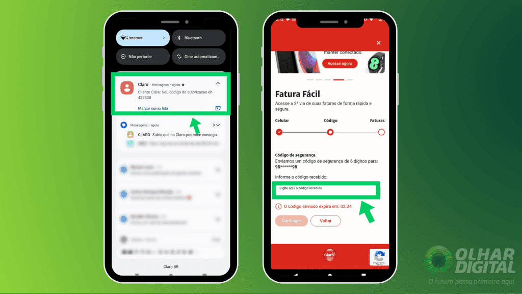 Como pedir 2ª via da conta do celular Claro