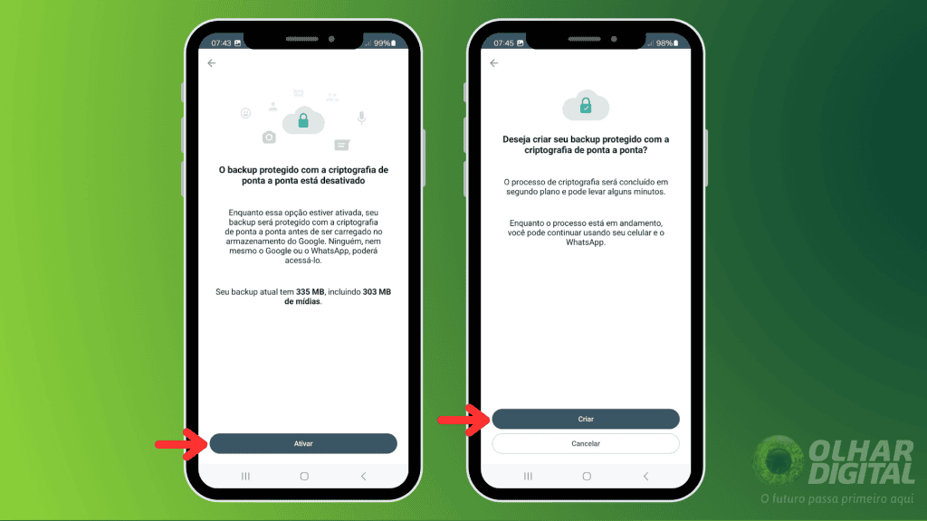 WhatsApp: como ativar e desativar backup criptografado - Olhar Digital