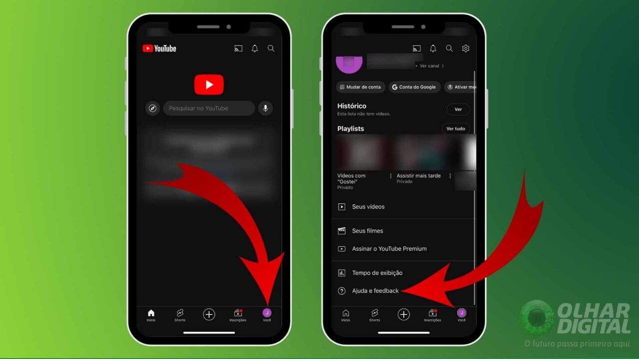 YouTube: como enviar feedback sobre a plataforma