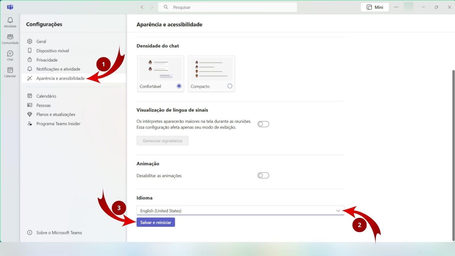 Microsoft Teams: como alterar idioma da plataforma