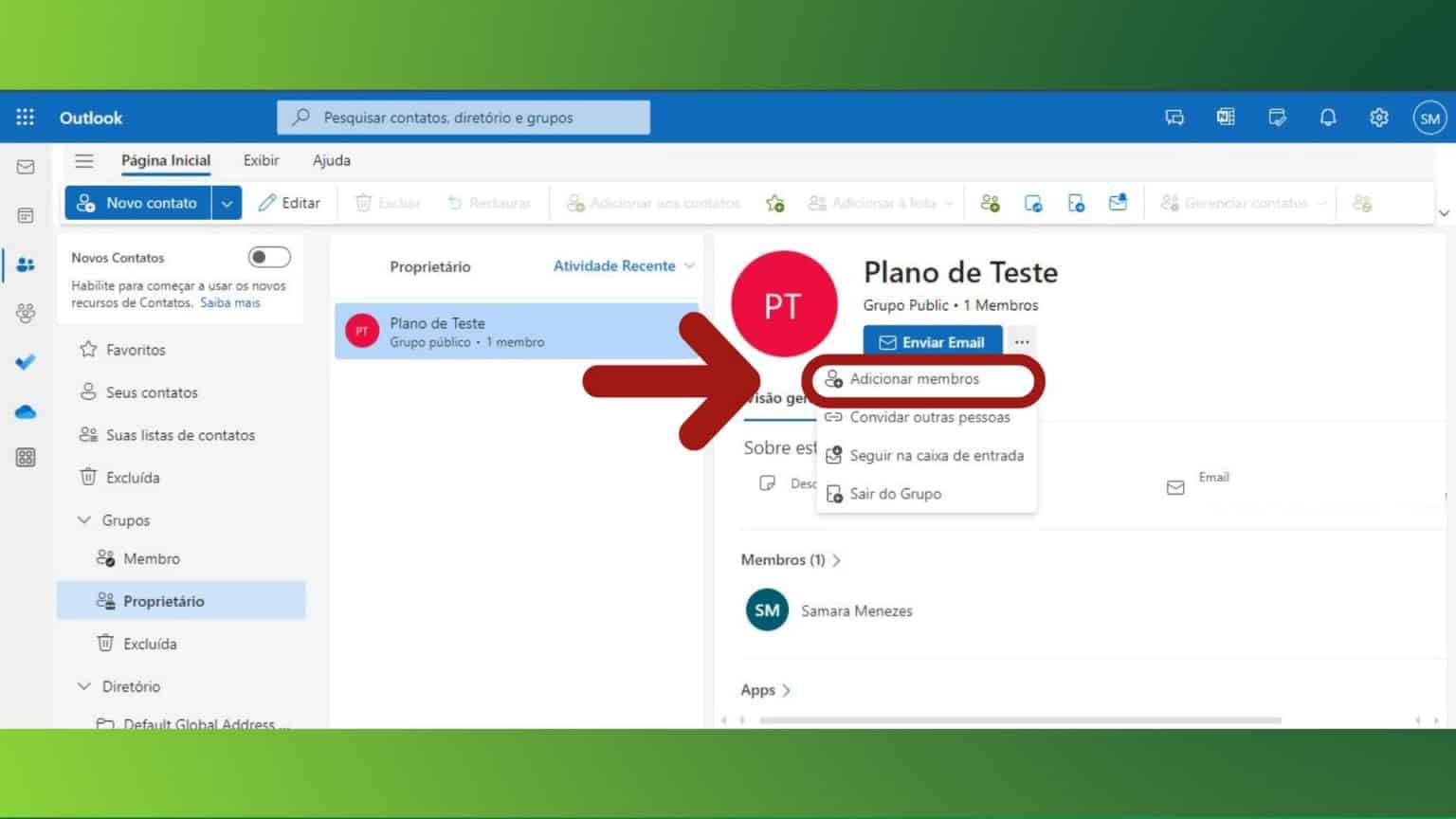 Como convidar membro no Planner (Tasks) da Microsoft?