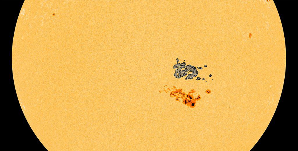 Mancha solar (muito) maior do que a Terra explode em nossa direção