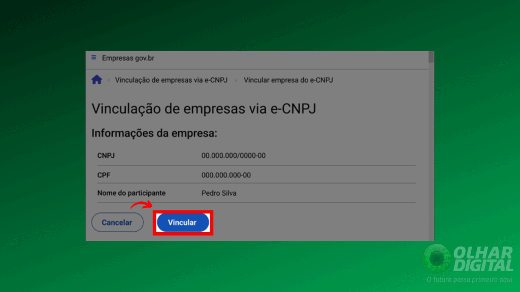 Como vincular CNPJ à conta Gov.br