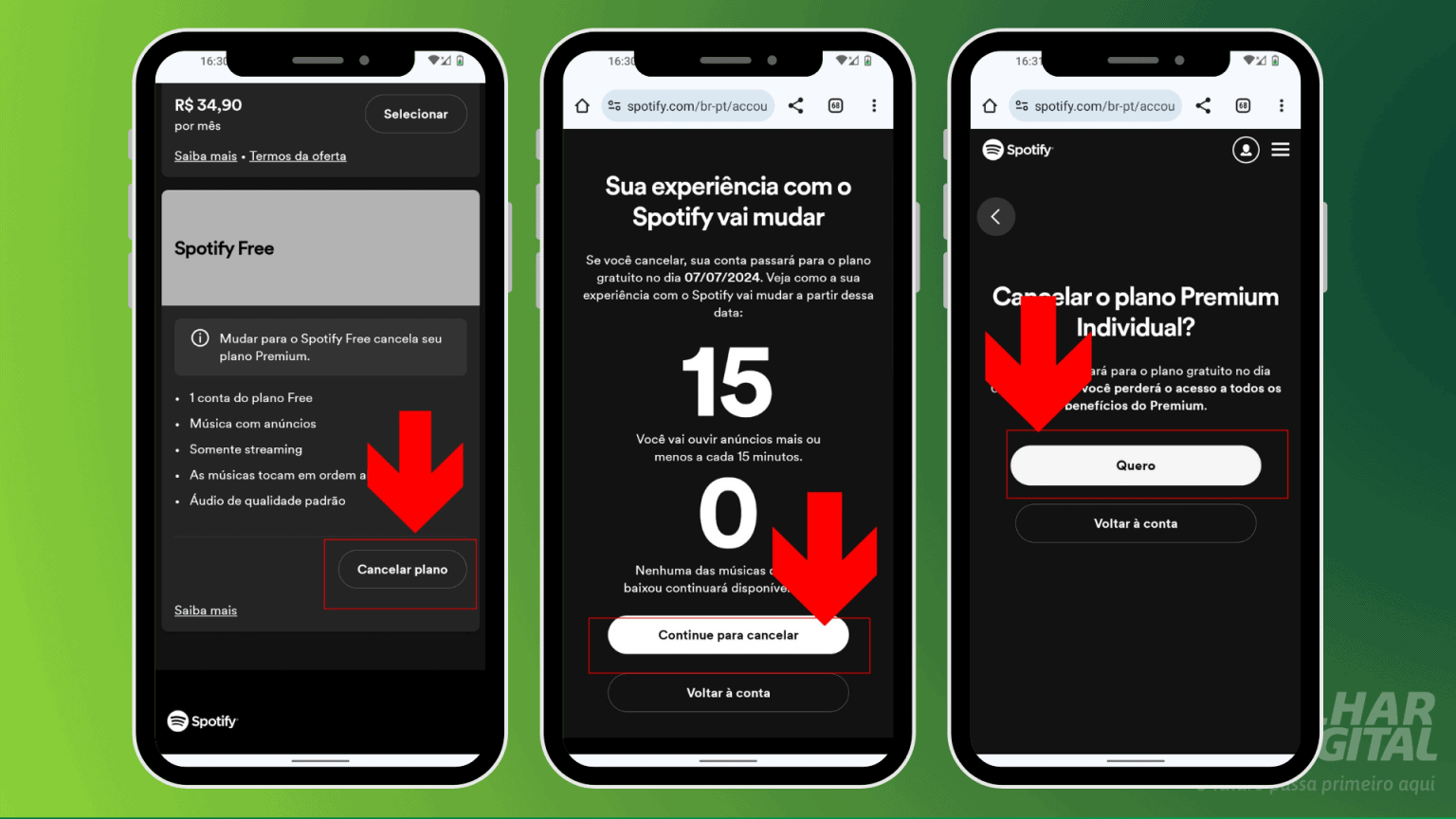 Como cancelar Spotify Premium pelo celular
