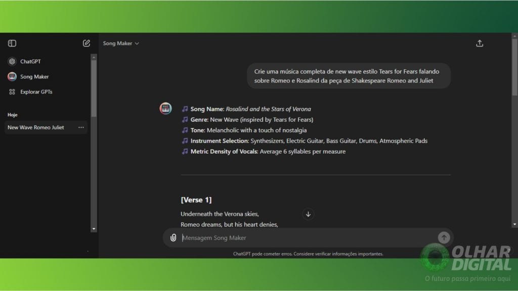 Como fazer música com ChatGPT - Olhar Digital