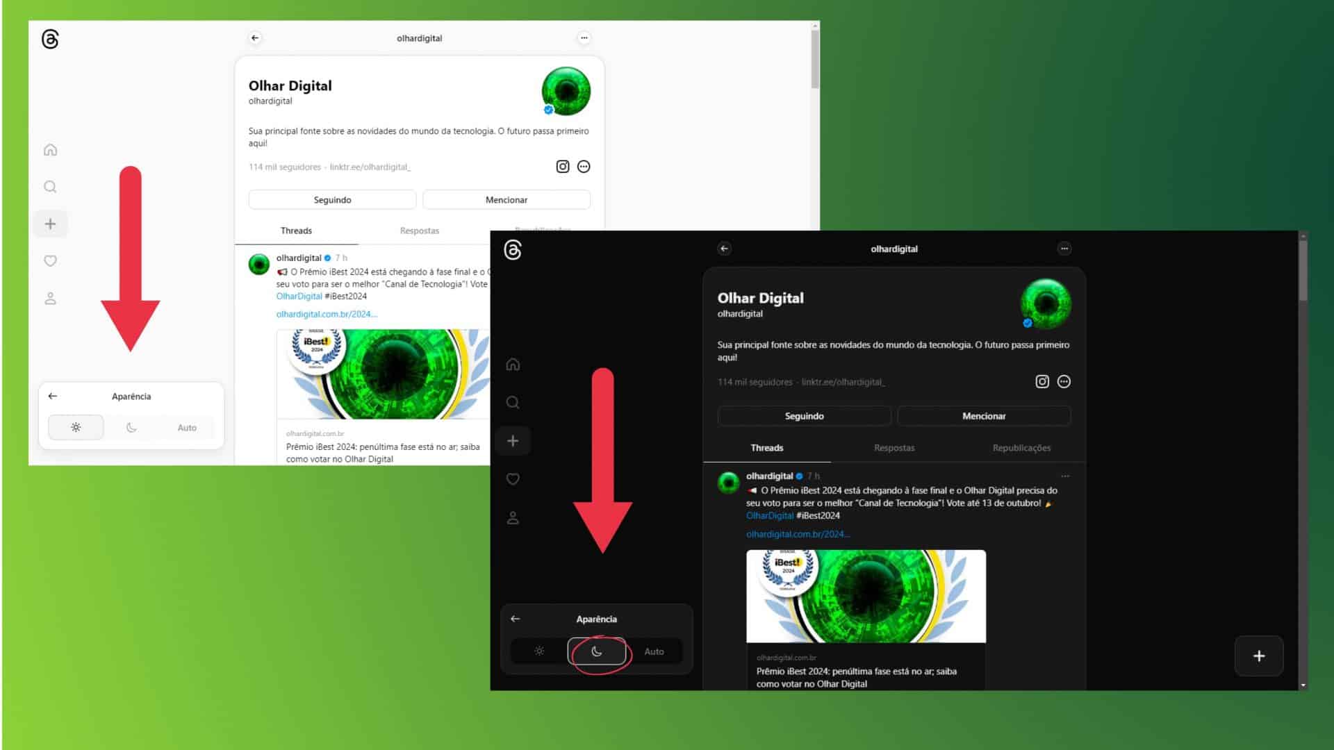 Como ativar modo escuro no Threads pelo PC ou celular - Olhar Digital