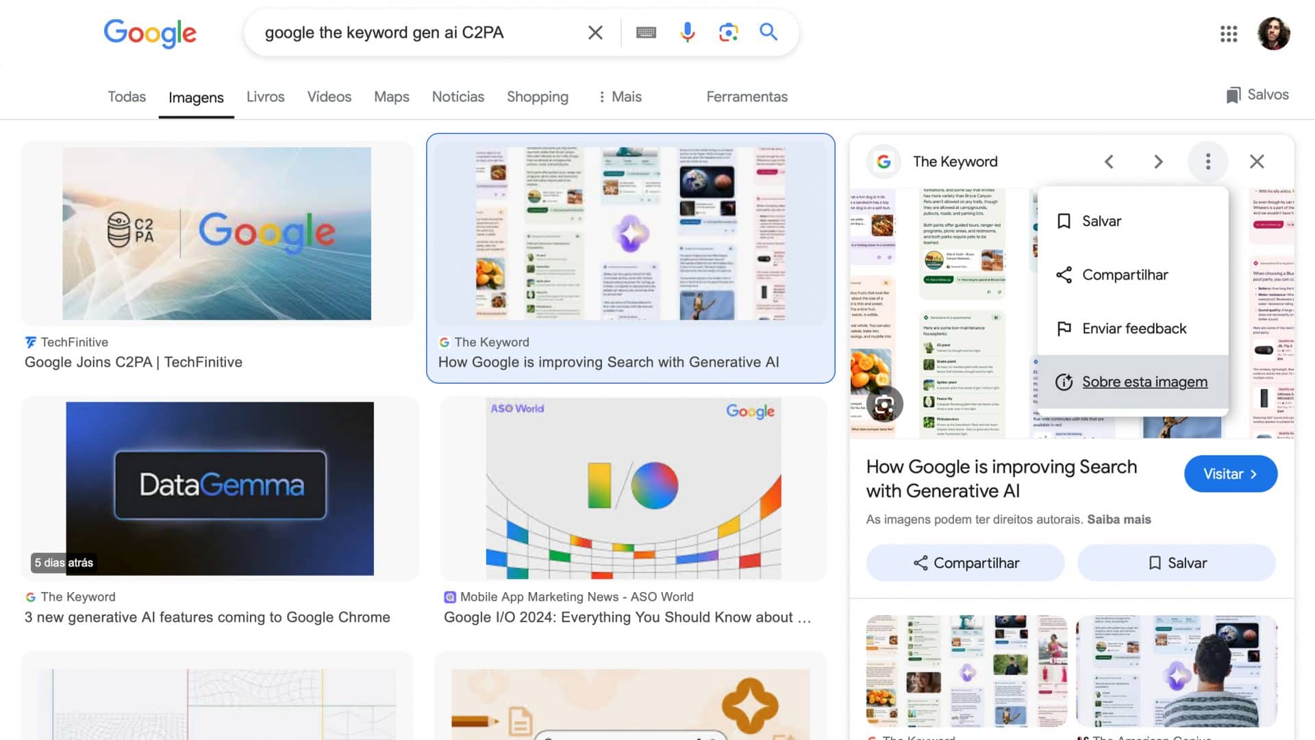 Google vai dizer se imagem que você vê teve dedo da IA no meio - Olhar ...