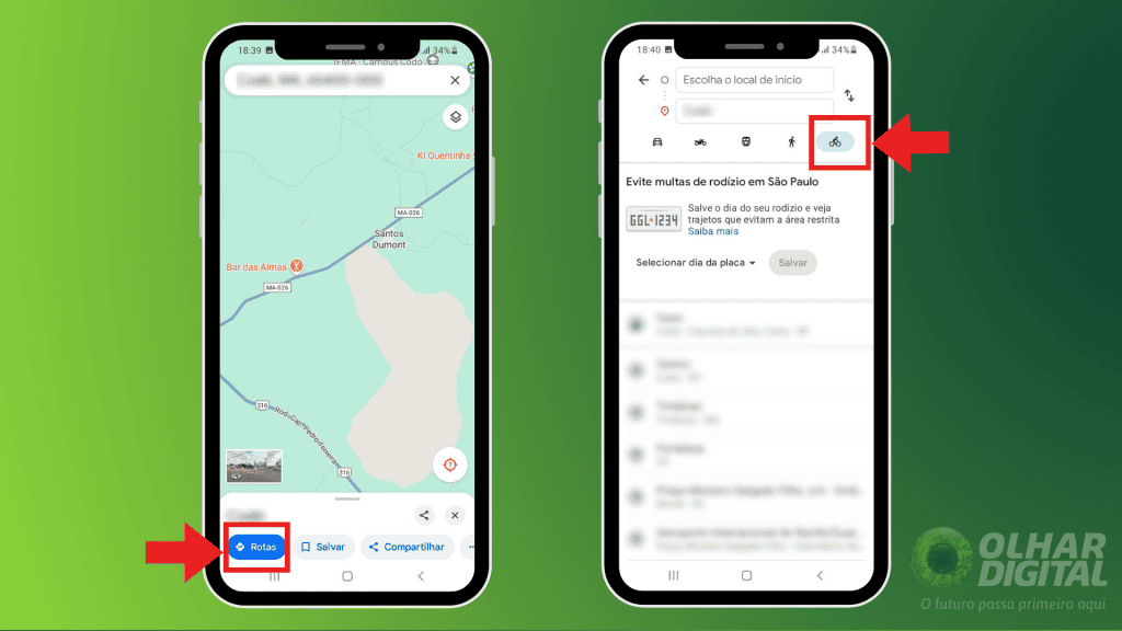 Como usar o Google Maps e criar rotas para ciclistas e motociclistas?