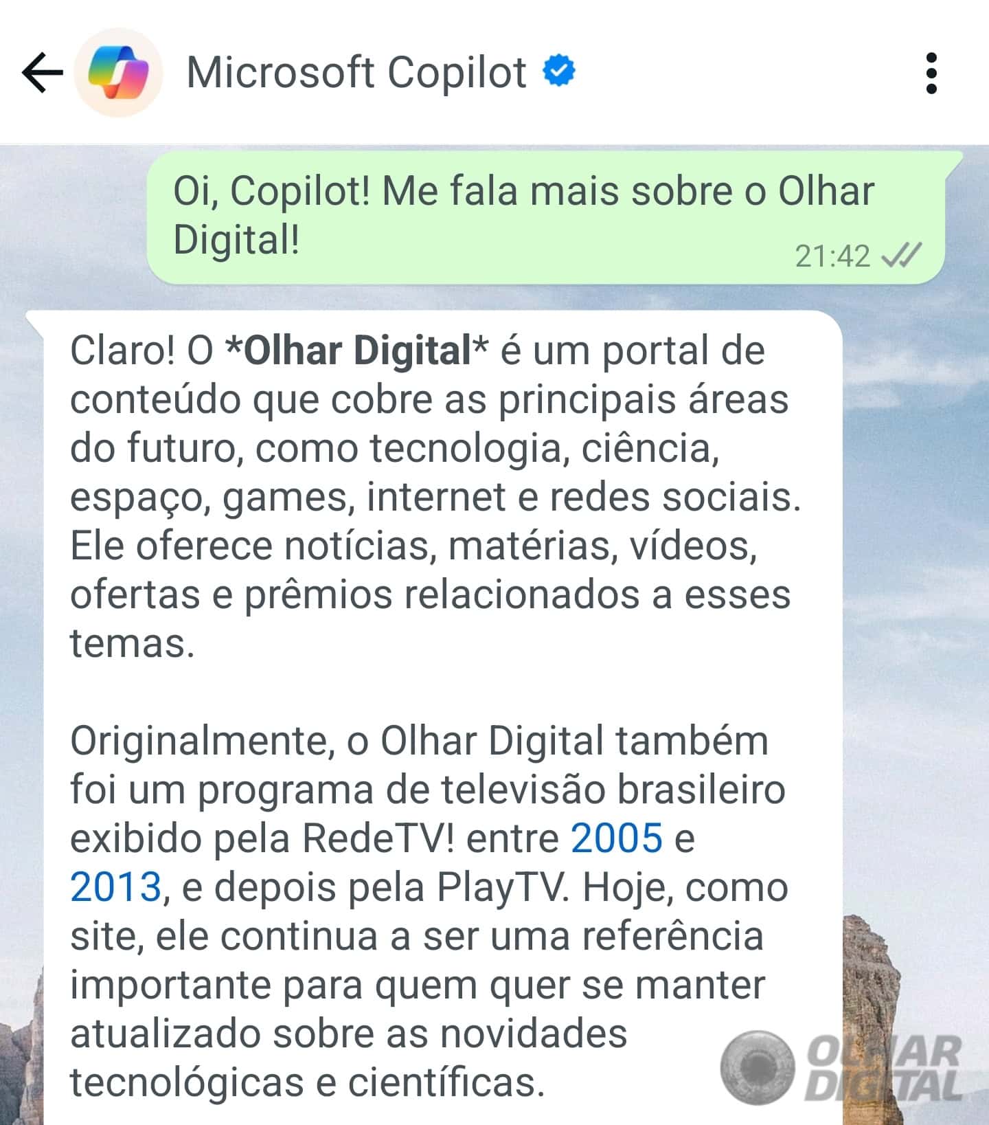 Agora você pode conversar com o Copilot no WhatsApp; saiba como - Olhar Digital