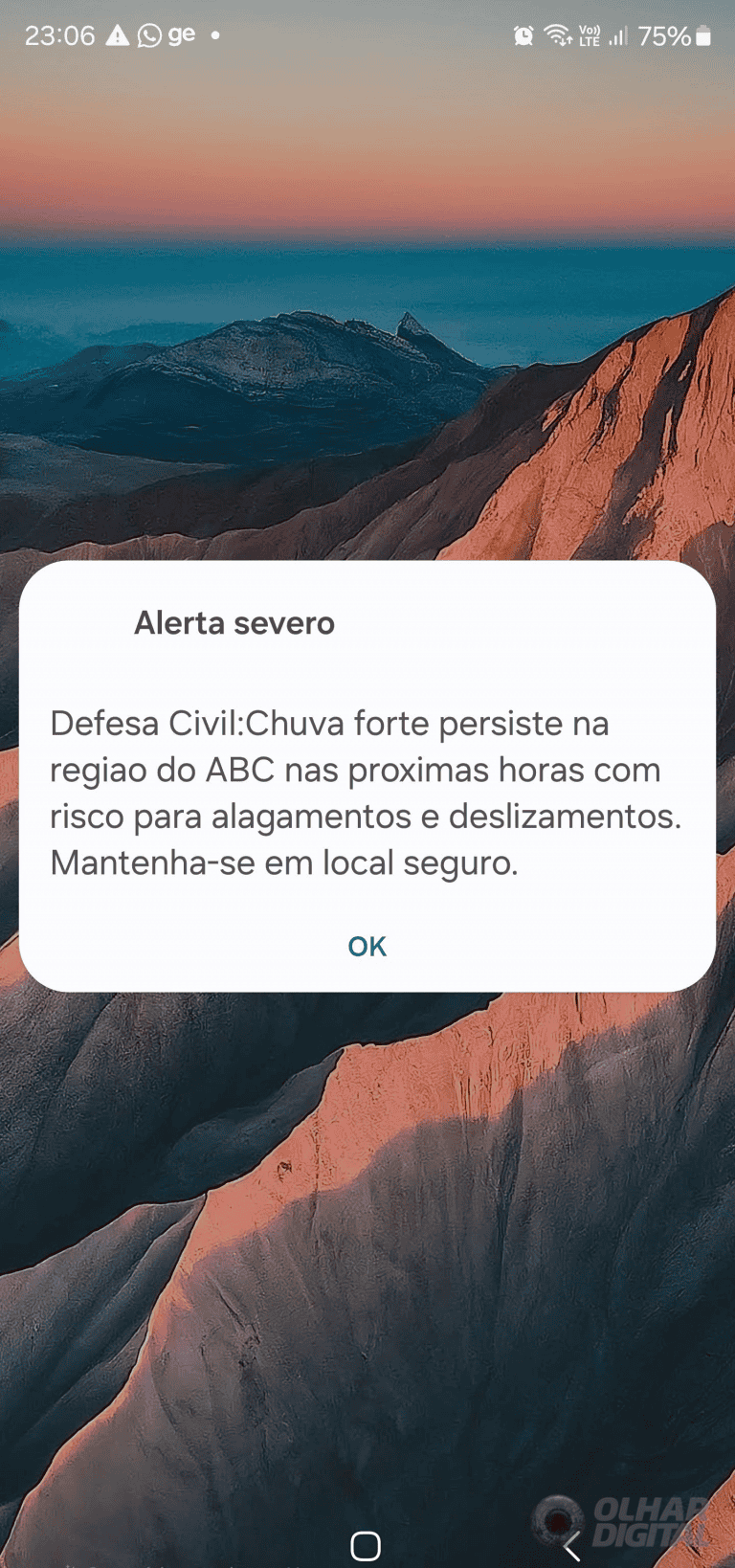 Tempestade em SP faz Defesa Civil enviar novo alerta severo