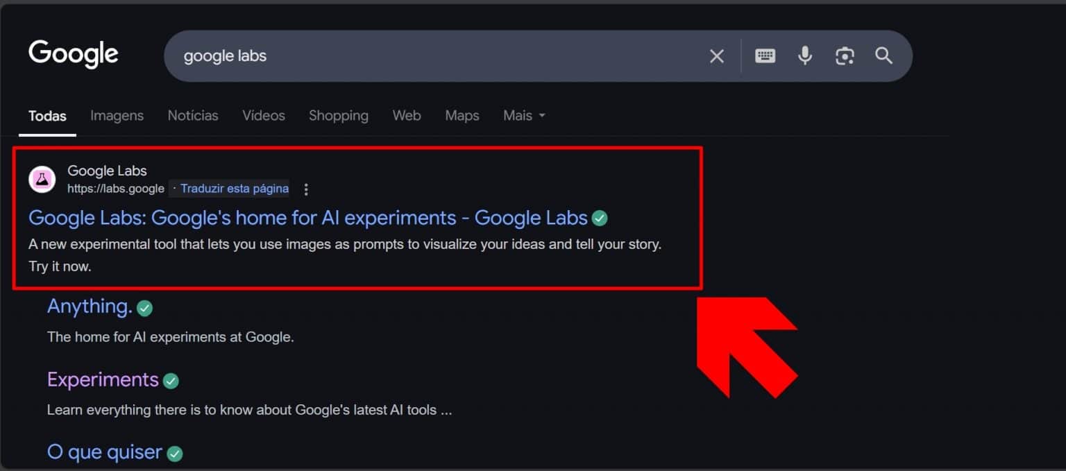 Como acessar e testar o Google Labs