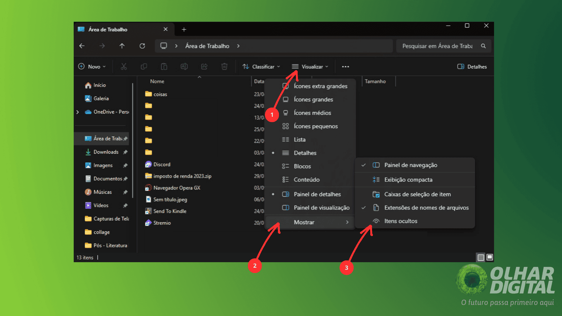 Como esconder ou ocultar pastas e arquivos no PC Windows - Olhar Digital