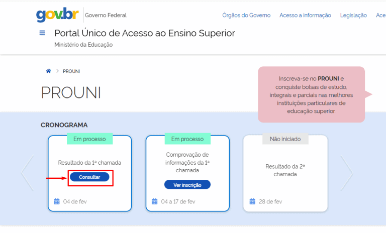 Prouni 2025: passo a passo para acessar o resultado