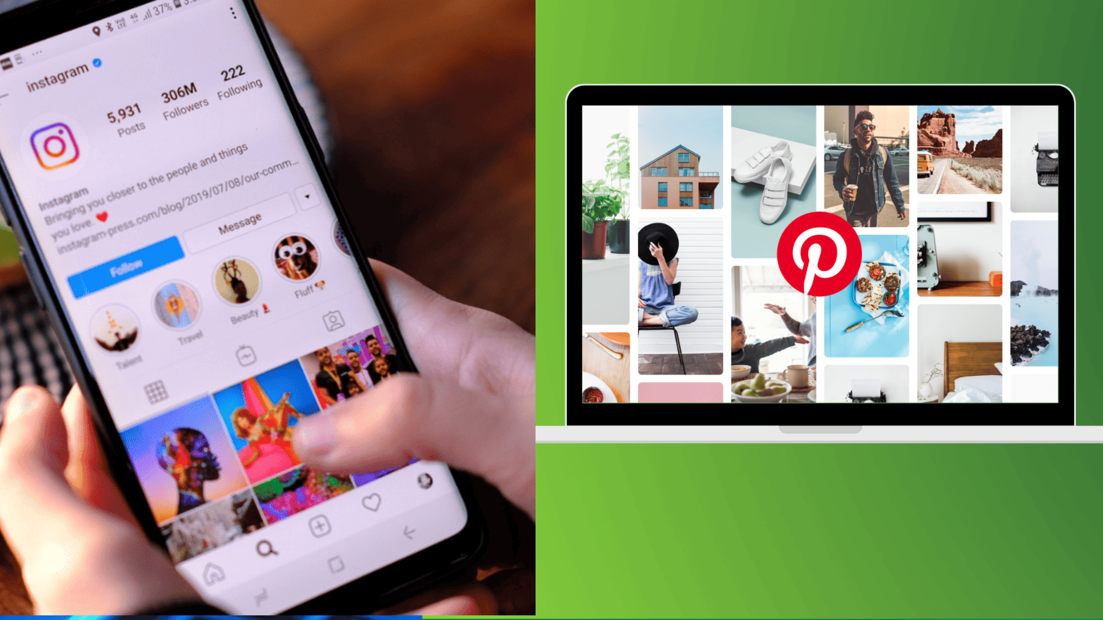 Instagram vs. Pinterest: qual é melhor para buscar inspiração?
