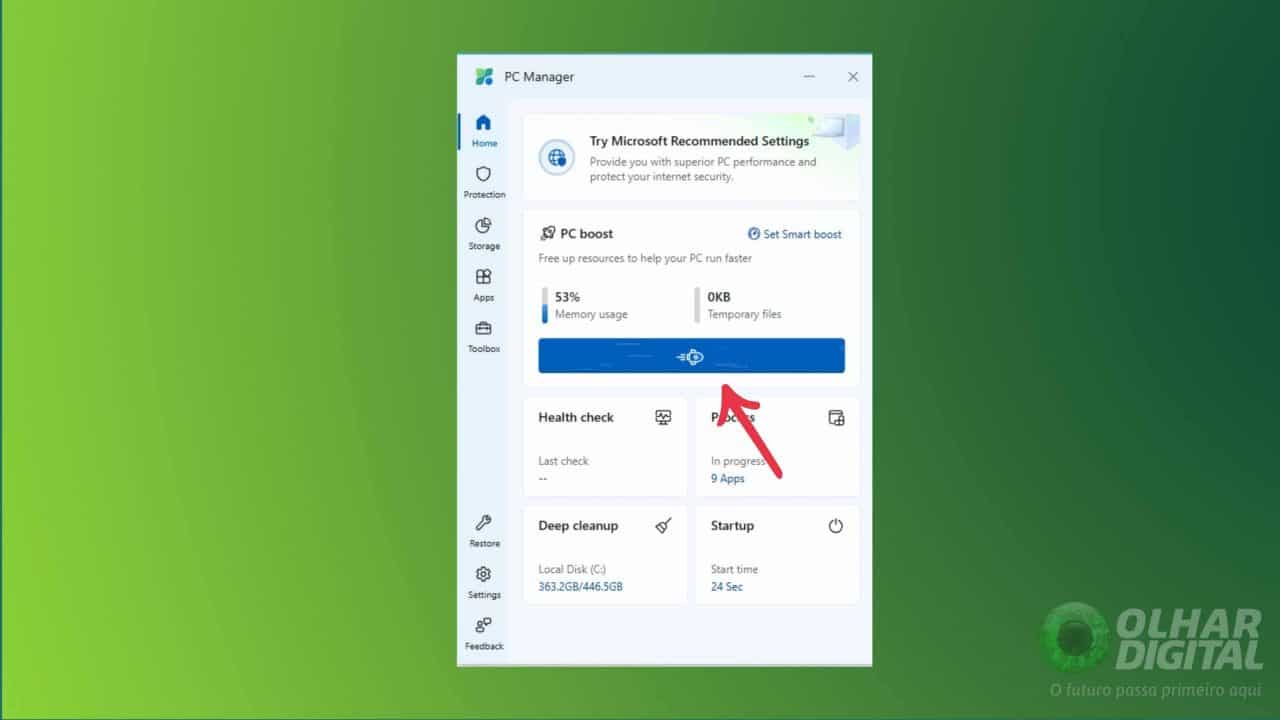 Como otimizar desempenho do Windows com o Microsoft PC Manager - Olhar ...