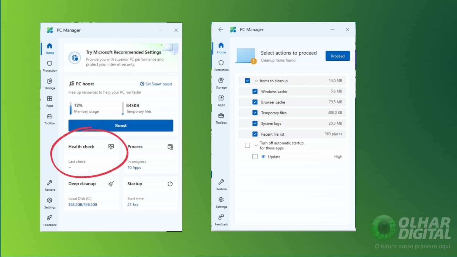 Como otimizar desempenho do Windows com o Microsoft PC Manager - Olhar ...
