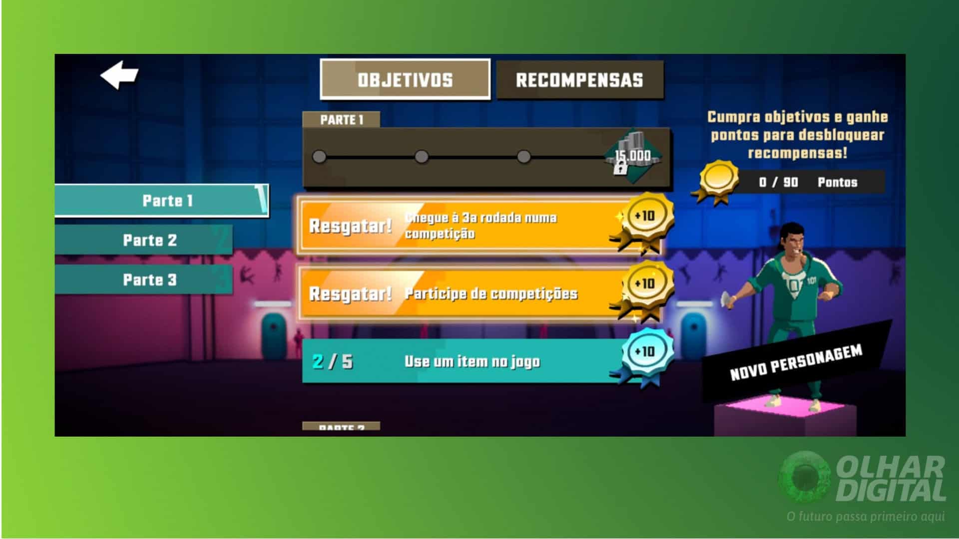 Veja como jogar o game de Round 6 pelo celular