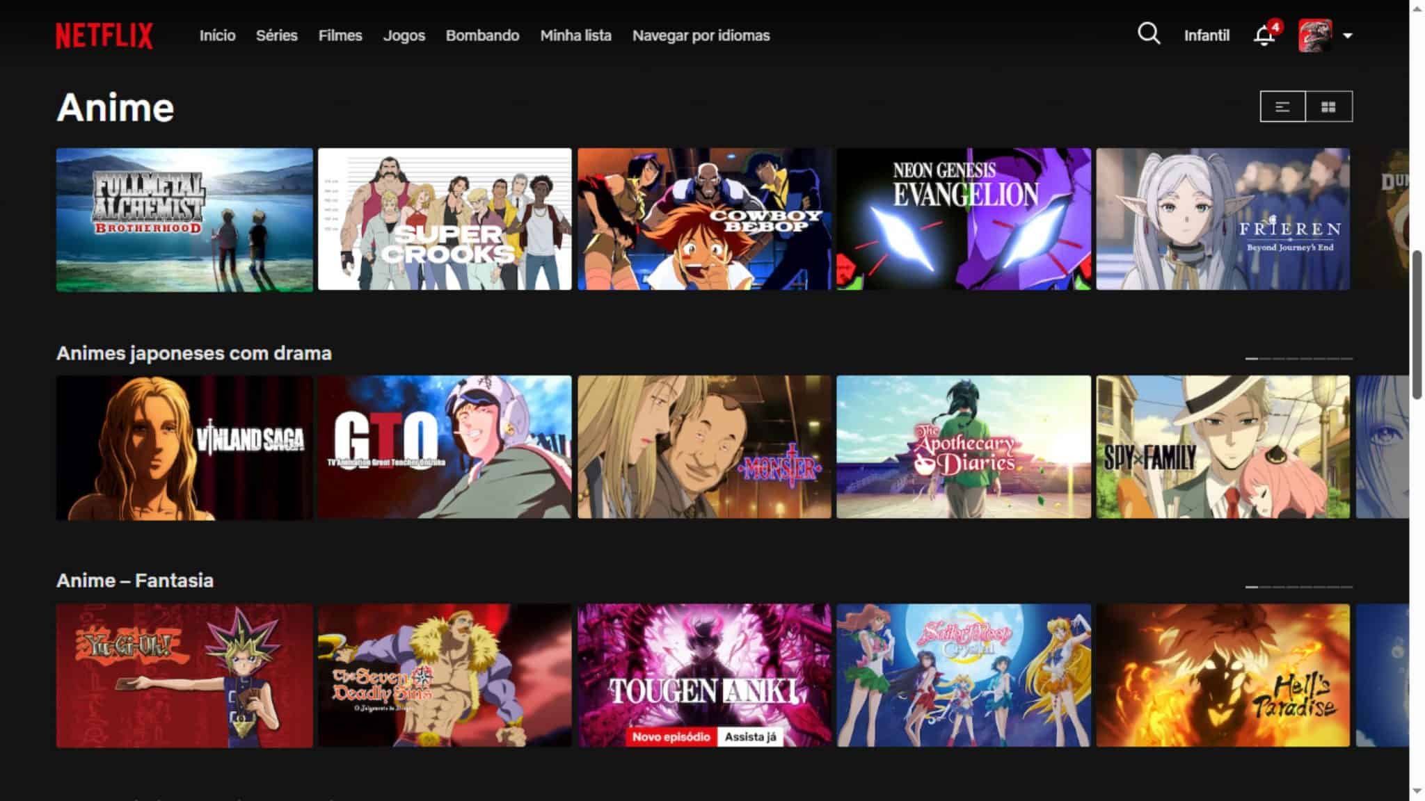 Código de anime na Netflix: descubra como acessar categorias escondidas