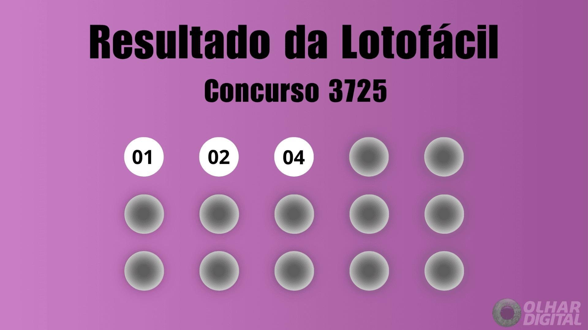 Lotofácil hoje: veja números e ganhadores do 3725 (quinta, 2/07)