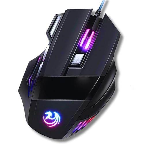 Olhar Digital Ofertas - Mouse Gamer 7D 3200 Dpi Com Luzes Led Rgb Óptico Usb PC 7 Botões